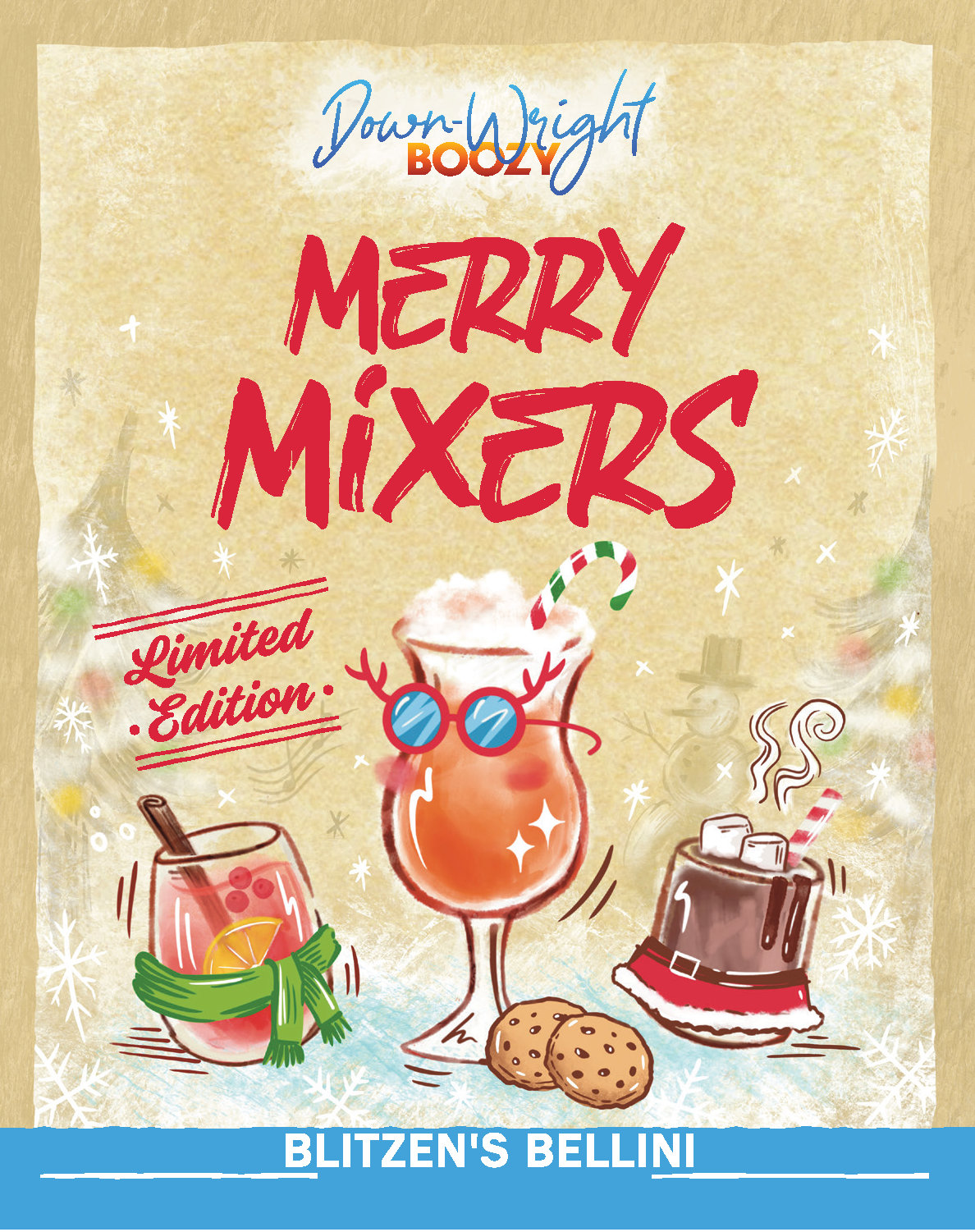 Blitzen's Bellini Pomegranate Cocktail Drink Mixer - Say Merry ...
