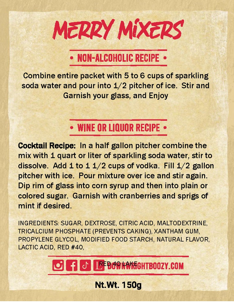 Merry Martini Cocktail Drink Mixer -tasty Christmas Drink Mix- Perfect ...