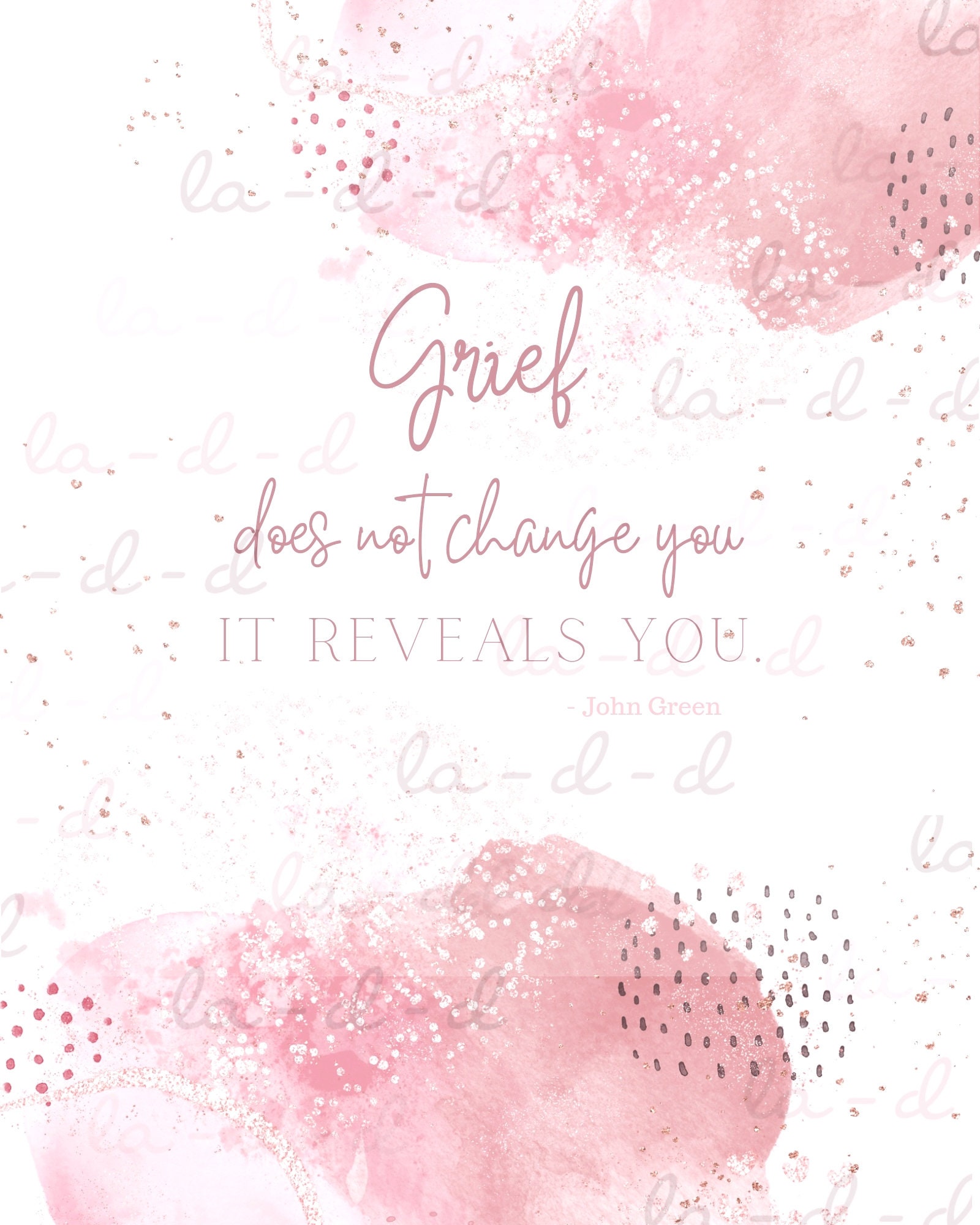 Grief Reveals You - Grief Quote Printable Art, Inspirational Print ...