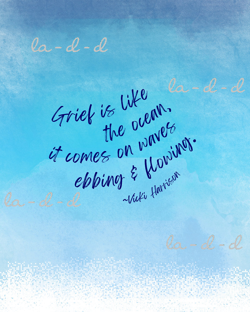 Grief Like the Ocean - Grief Quote Printable Art, Inspirational Print ...