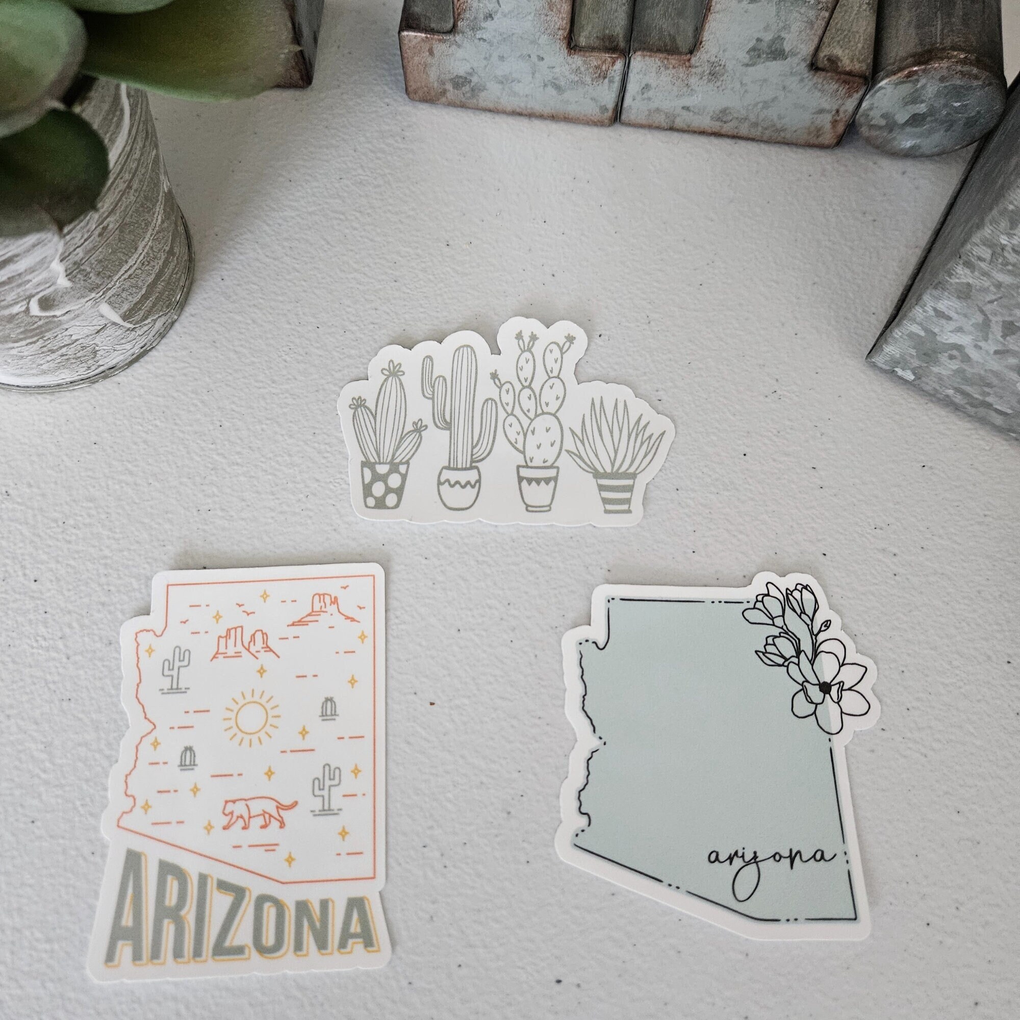 Arizona Sticker Arizona Scenery Cactus Sticker Sticker for Laptop ...