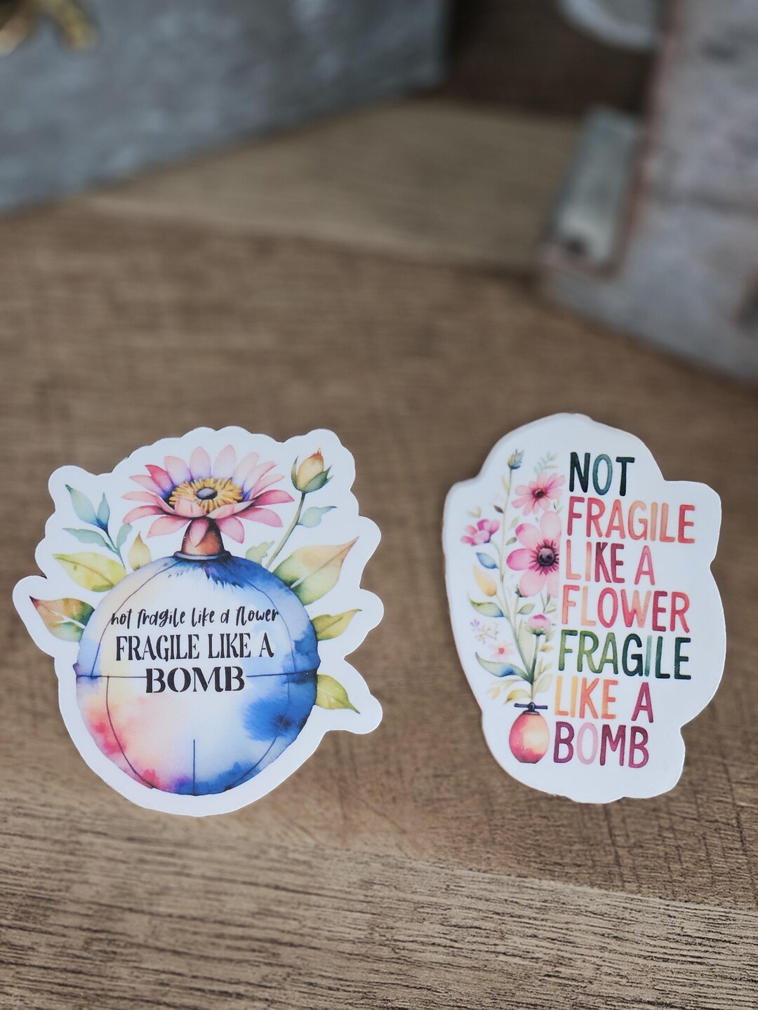 Fragile Like A Bomb Sticker Women's Rights Sticker Laptop Sticker ...