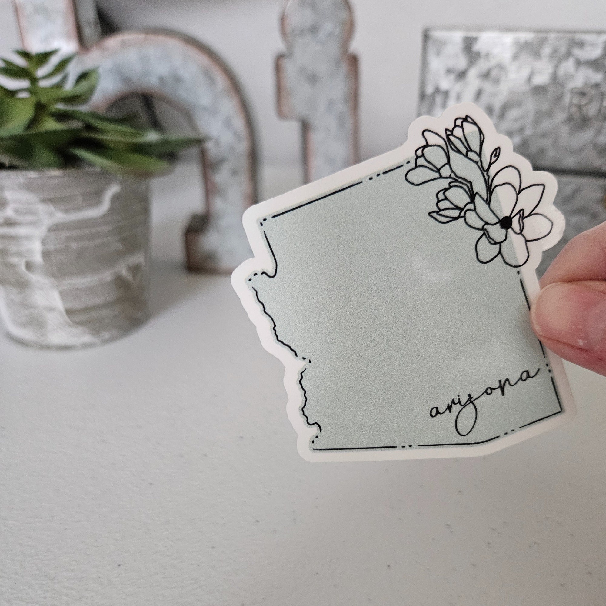 Arizona Sticker Arizona Scenery Cactus Sticker Sticker for Laptop ...