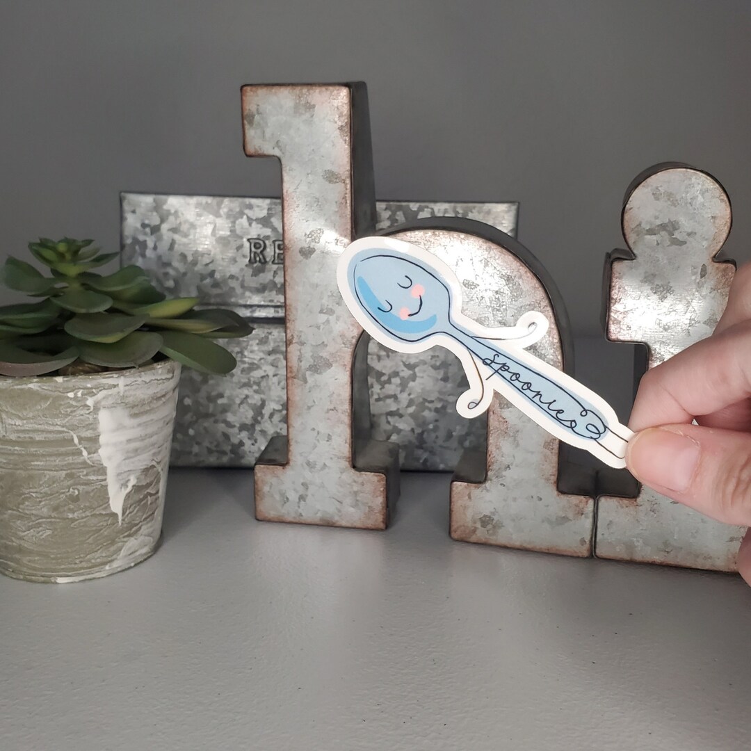 Smiling Spoon Spoonie Sticker Chronic Illness No Spoons Spoonie Life ...