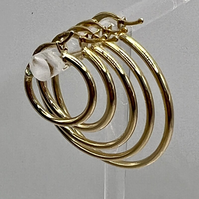 Solid 14k Gold Hoops - Etsy