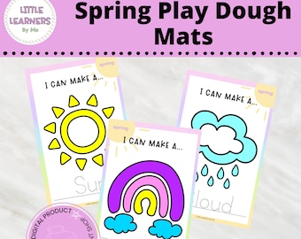 Easter Play Dough Mat, Fine Motor Play Dough Mat, Play Dough Mat ...