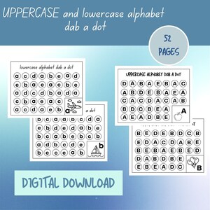 Bundled Uppercase and Lowercase Alphabet Dab A Dot, Toddler and ...