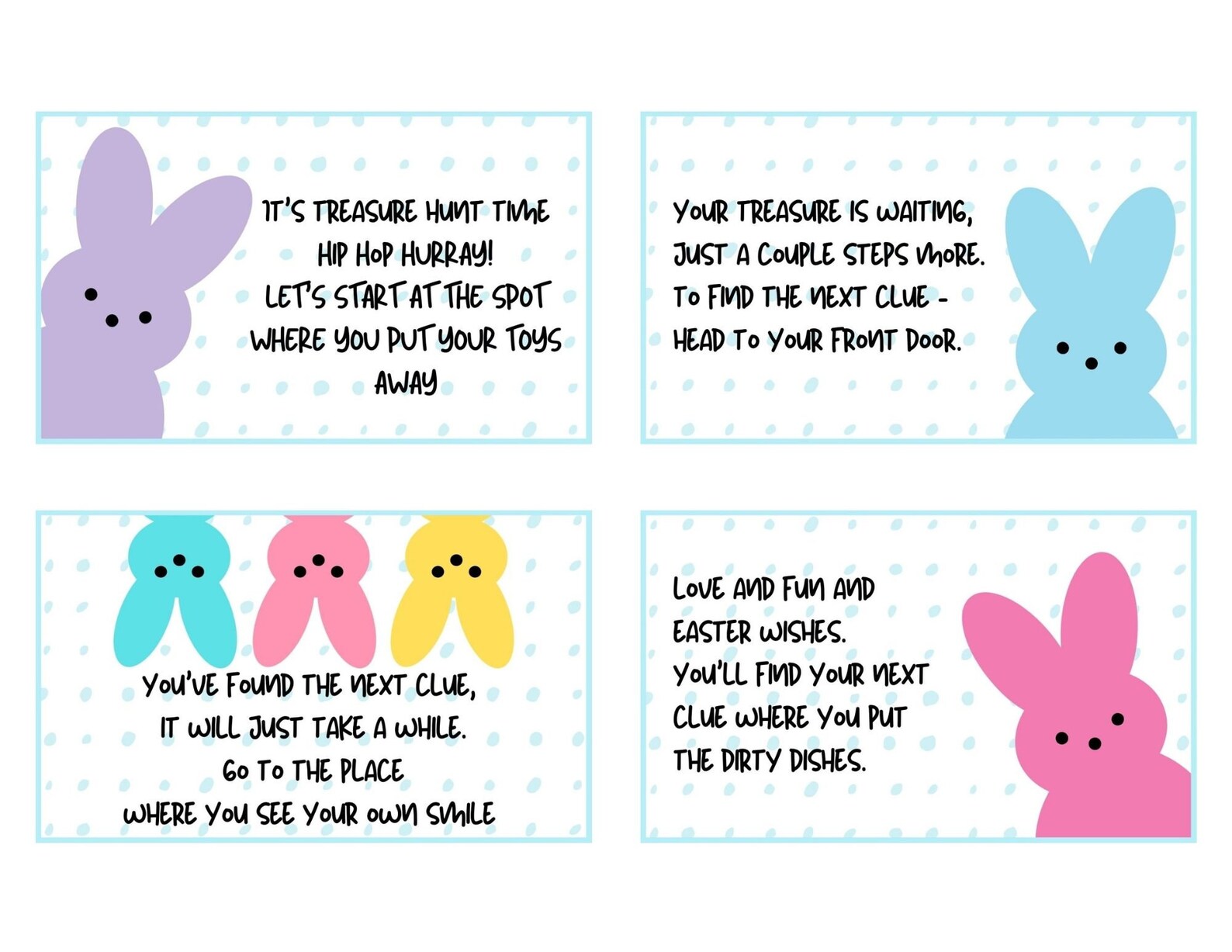 Easter Scavenger Hunt Clues, Easter Egg Hunt, Easter Hunt for Kids ...