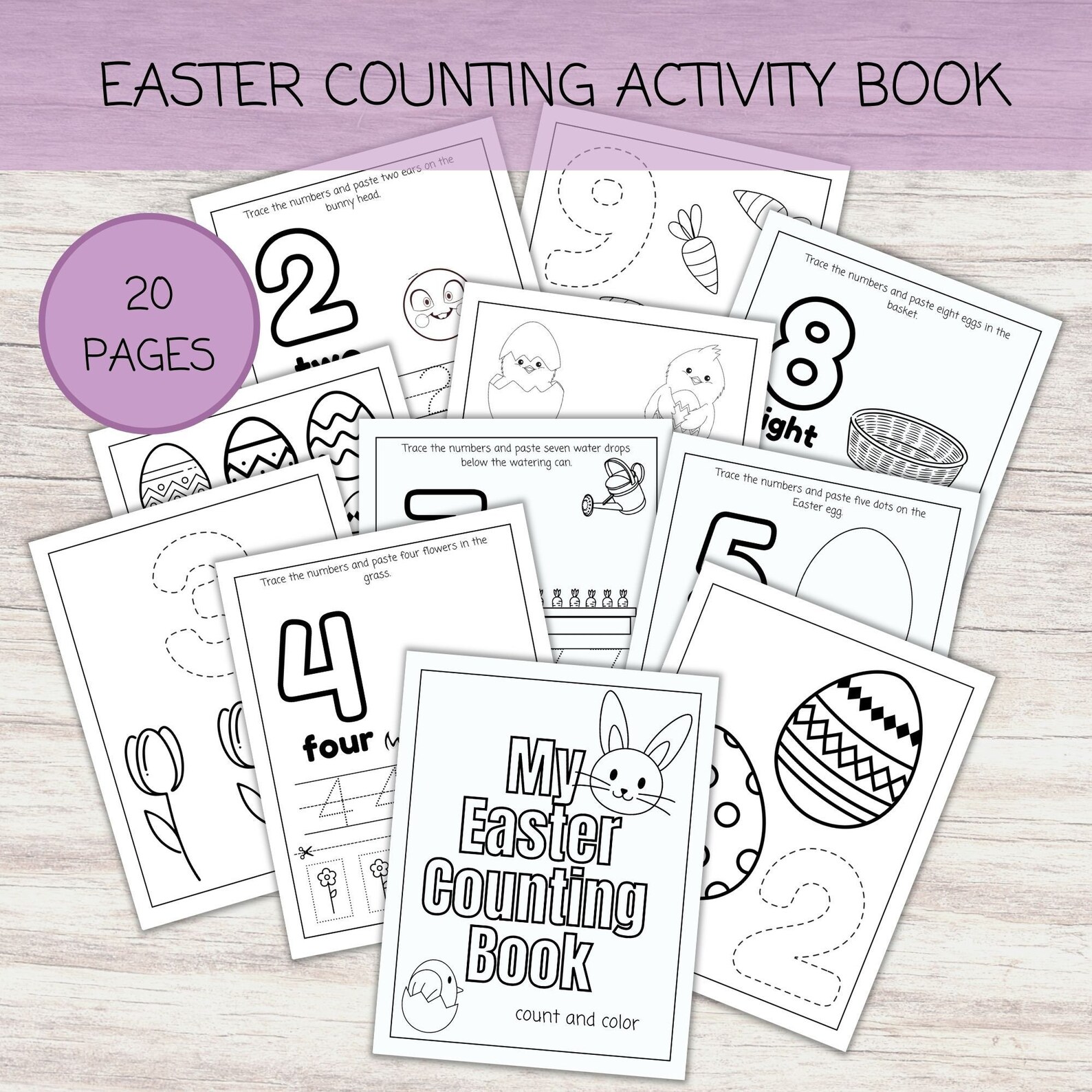 Easter Counting Activity Book, Activity Book for Preschoolers and ...