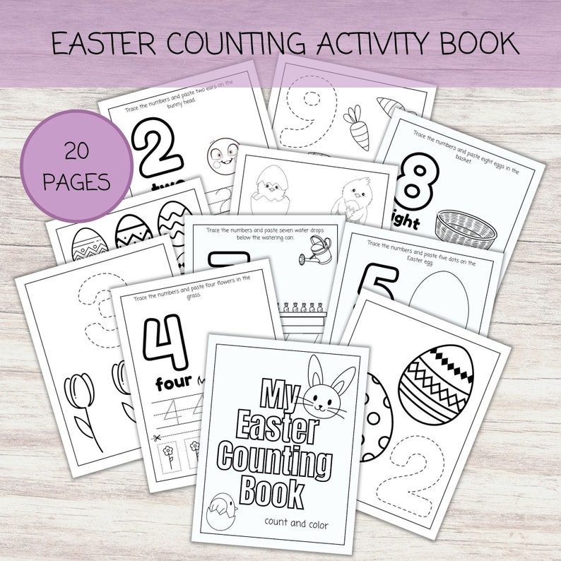 Easter Counting Activity Book, Activity Book for Preschoolers and ...