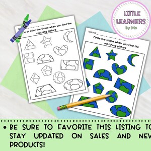 Earth Day Write the Room, Shapes Write the Room, Write the Room Center ...