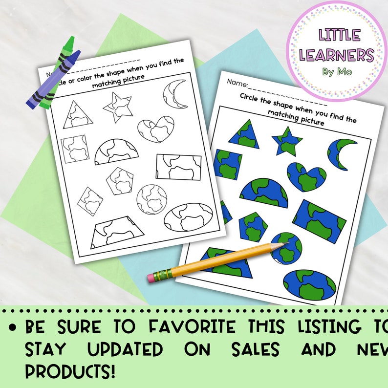 Earth Day Write the Room, Shapes Write the Room, Write the Room Center ...