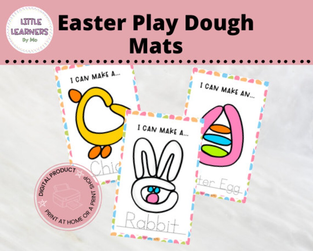 Easter Play Dough Mat, Fine Motor Play Dough Mat, Play Dough Mat ...