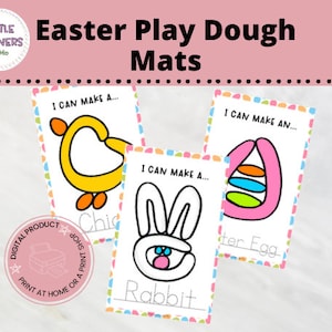Easter Play Dough Mat, Fine Motor Play Dough Mat, Play Dough Mat ...