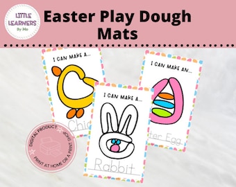 Spring Play Dough Mat, Fine Motor Play Dough Mat, Play Dough Mat ...