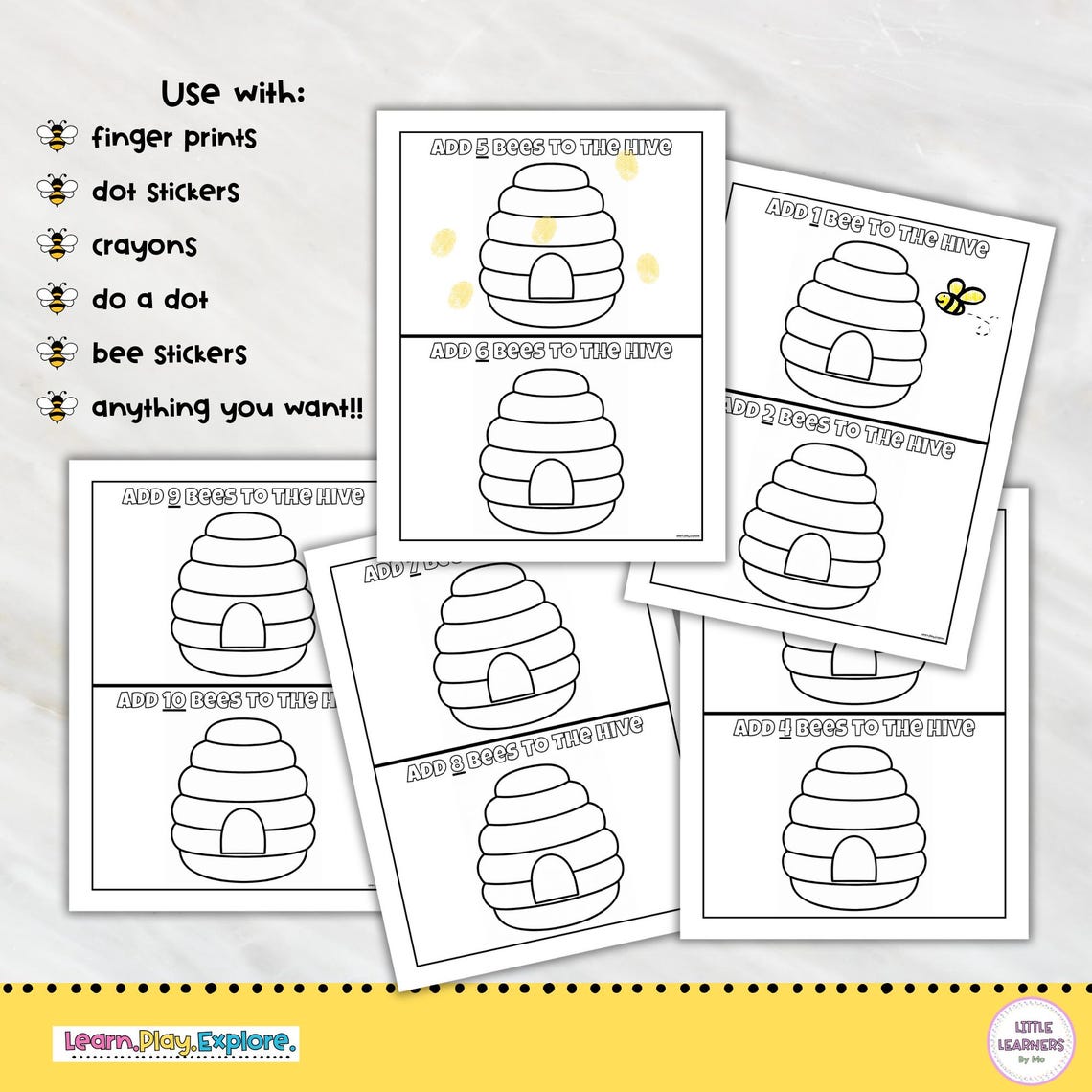 Build a Beehive Craft & Learning Pack | Bee Themed Toddler Printable ...