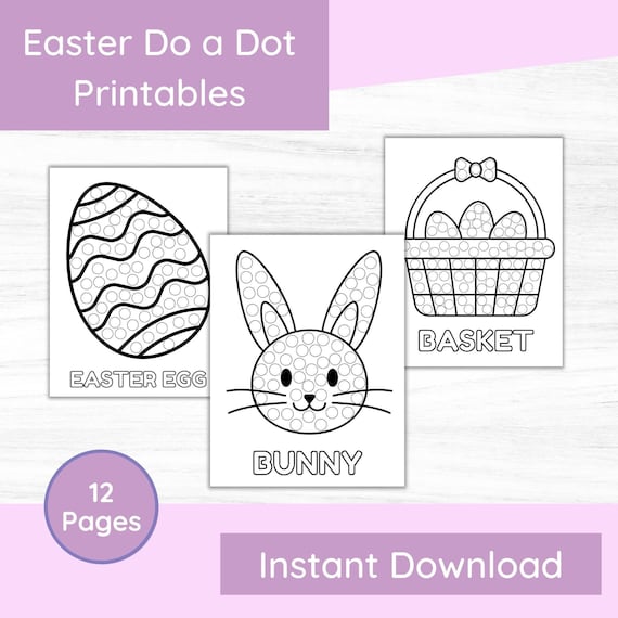 Do A Dot Easter Printable Easter Printable Easter Worksheet | Etsy