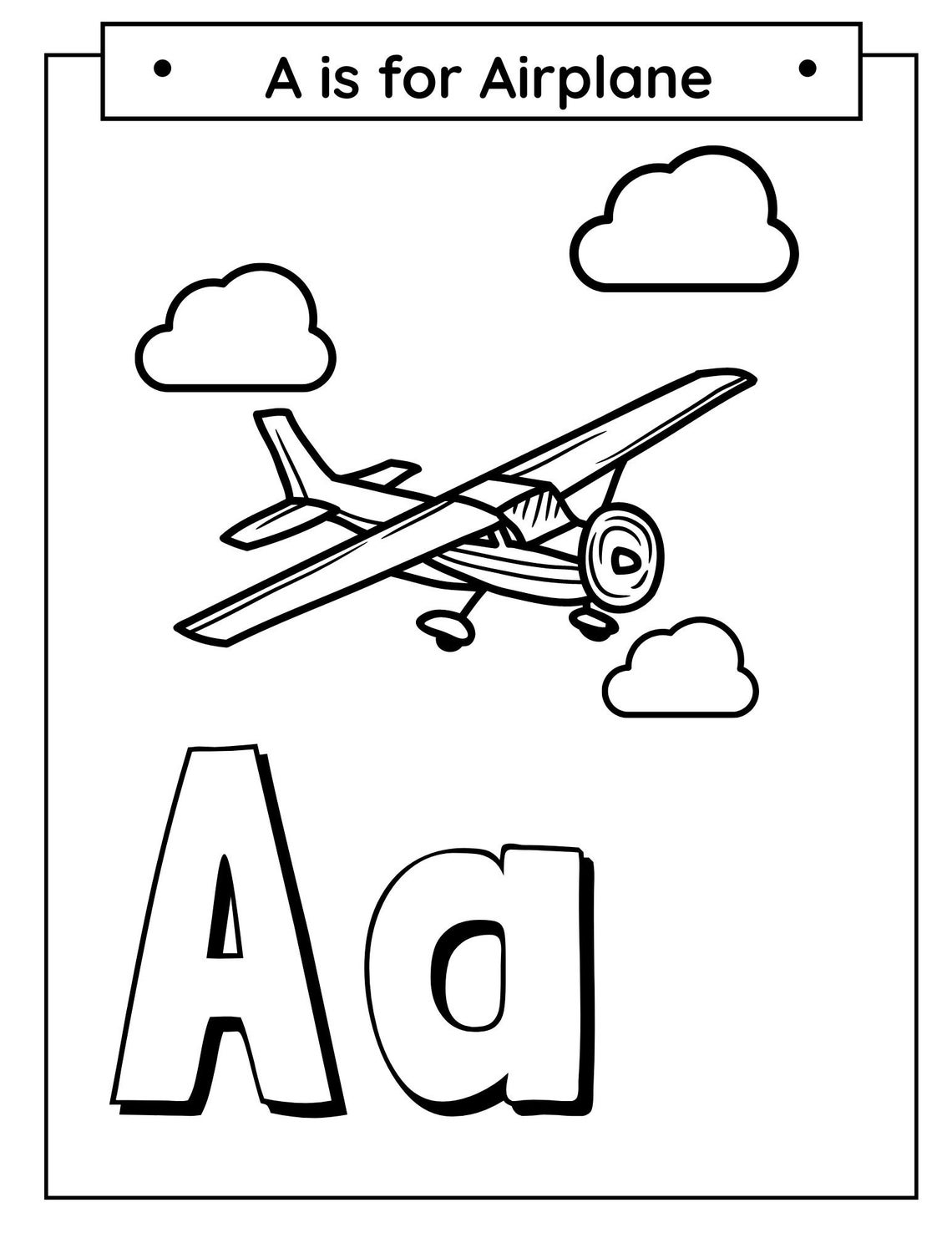 My Alphabet Coloring Book, Toddler Coloring Book, Preschool Coloring ...