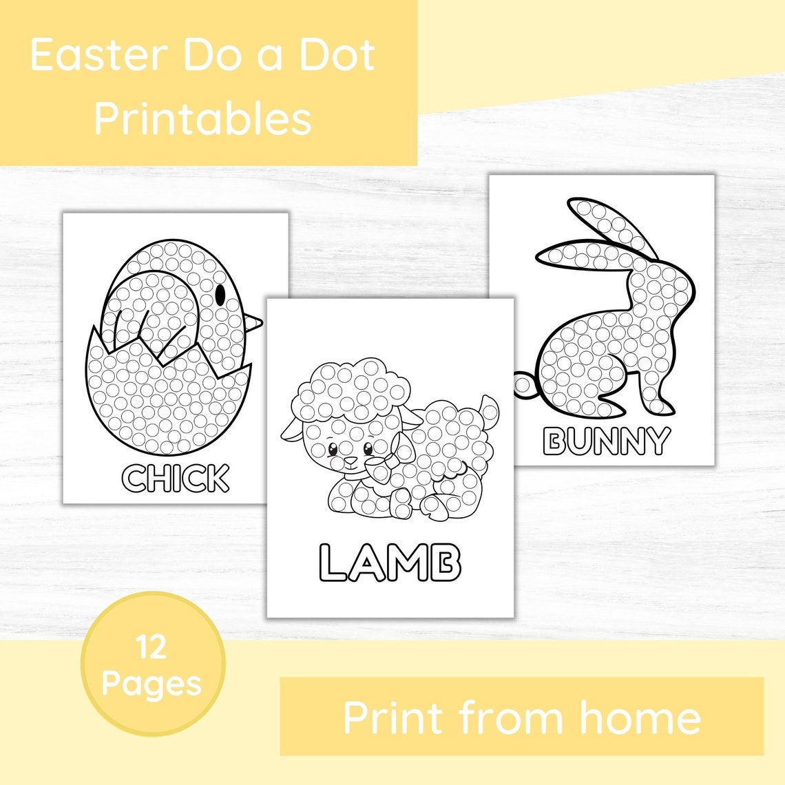 Do A Dot Easter Printable, Easter Printable, Easter Worksheet, Do A Dot ...