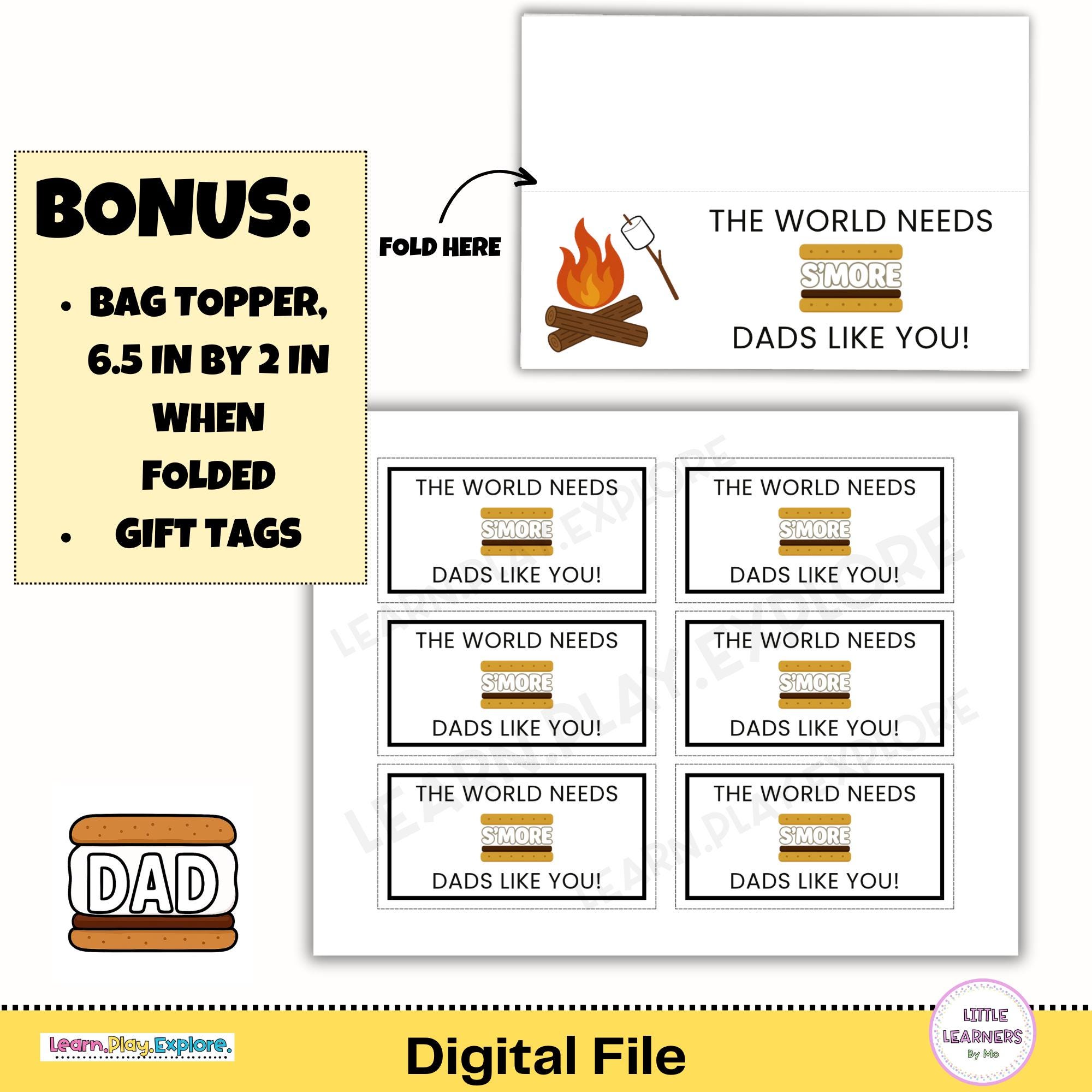 Father’s Day Craft Printable – S’more Handprint Activity + Gift Tags ...