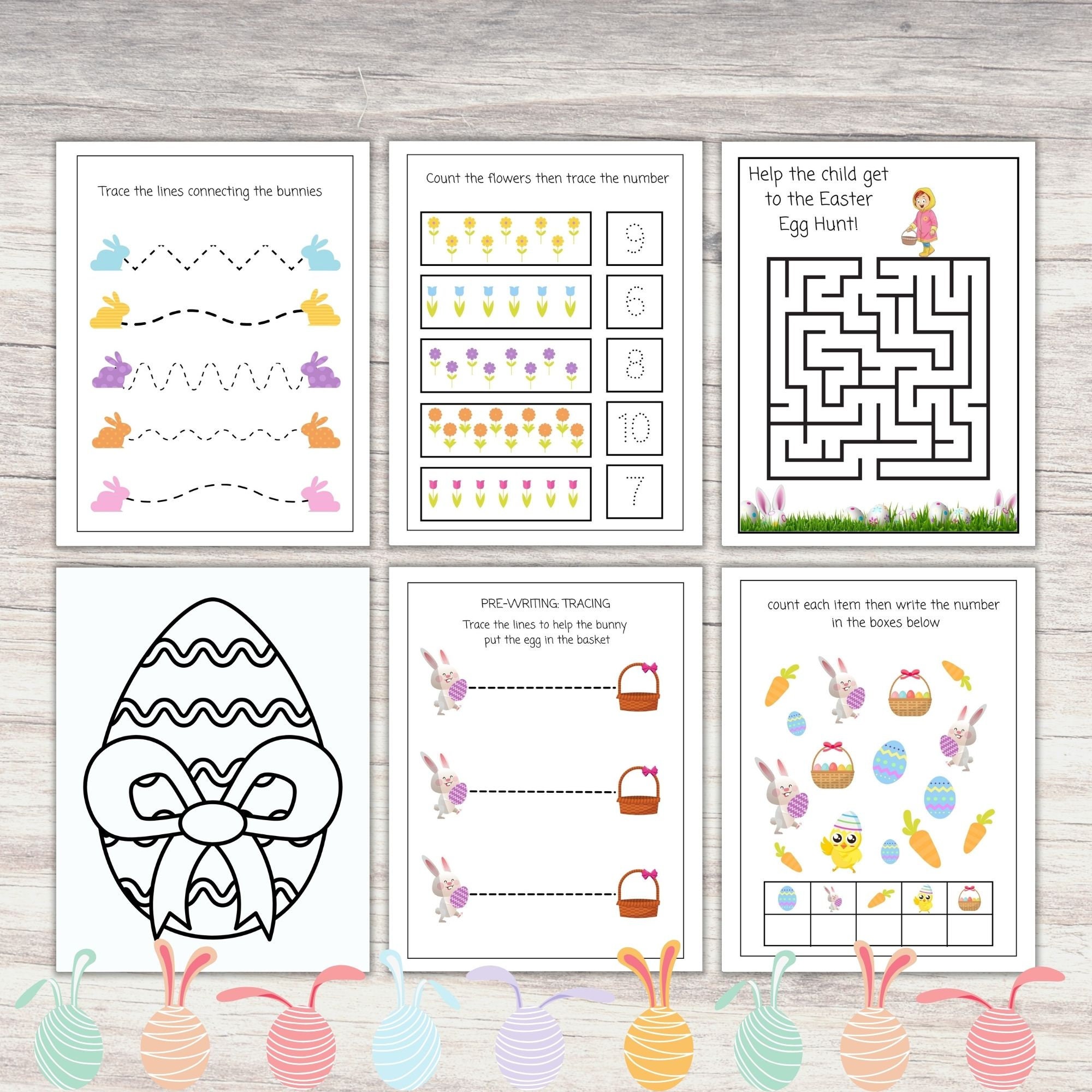 Easter Coloring and Activity Bundle, Toddler and Preschool Easter ...