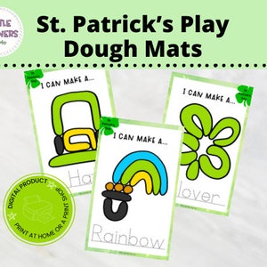 St. Patrick's Play Dough Mat, Fine Motor Play Dough Mat, Play Dough Mat ...