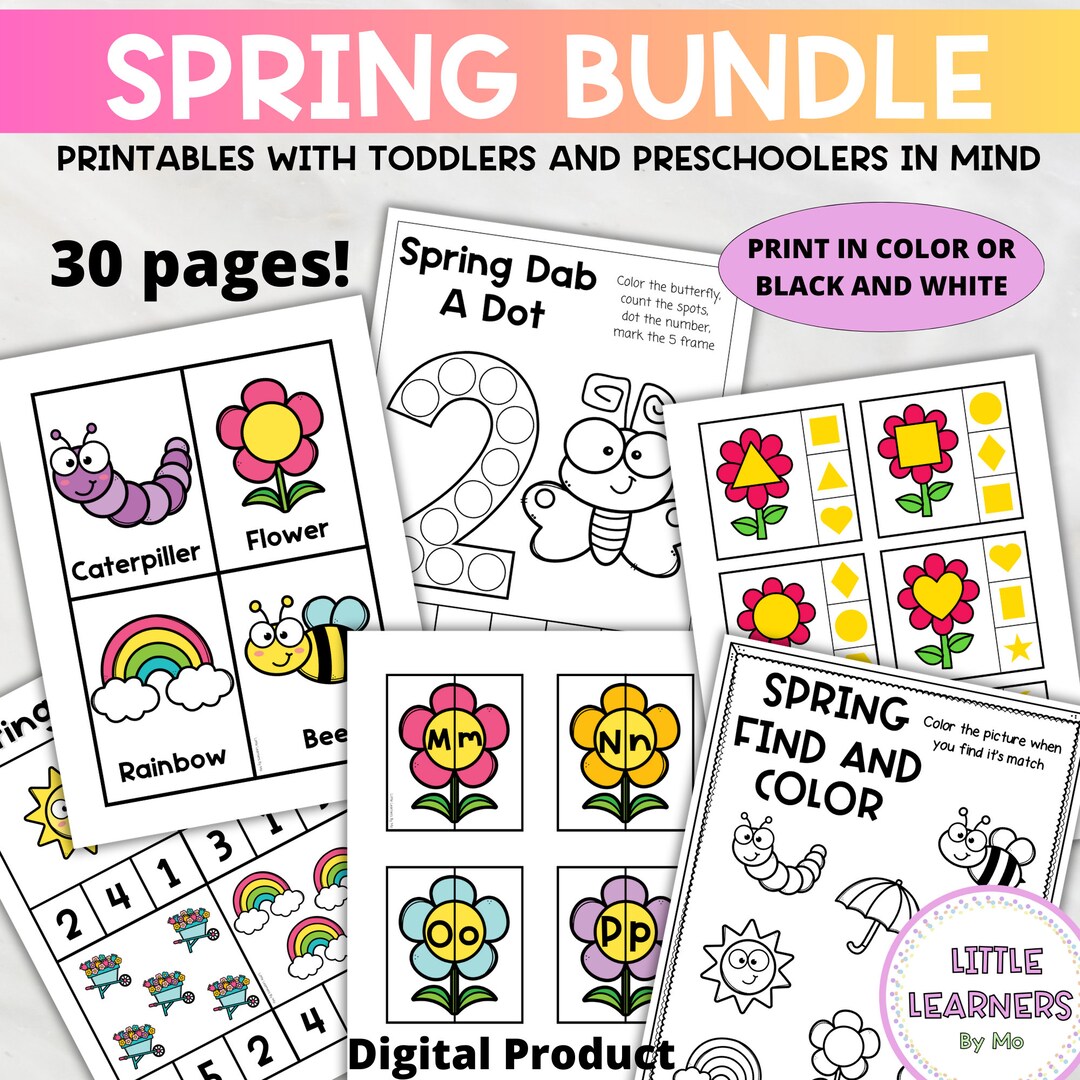 Spring Printables for Preschoolers, Spring Printables for Toddlers, Spring Printable Fun, Spring ...