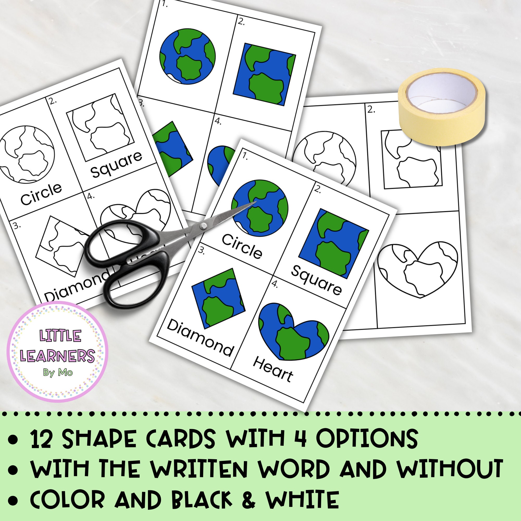 Earth Day Write the Room, Shapes Write the Room, Write the Room Center ...