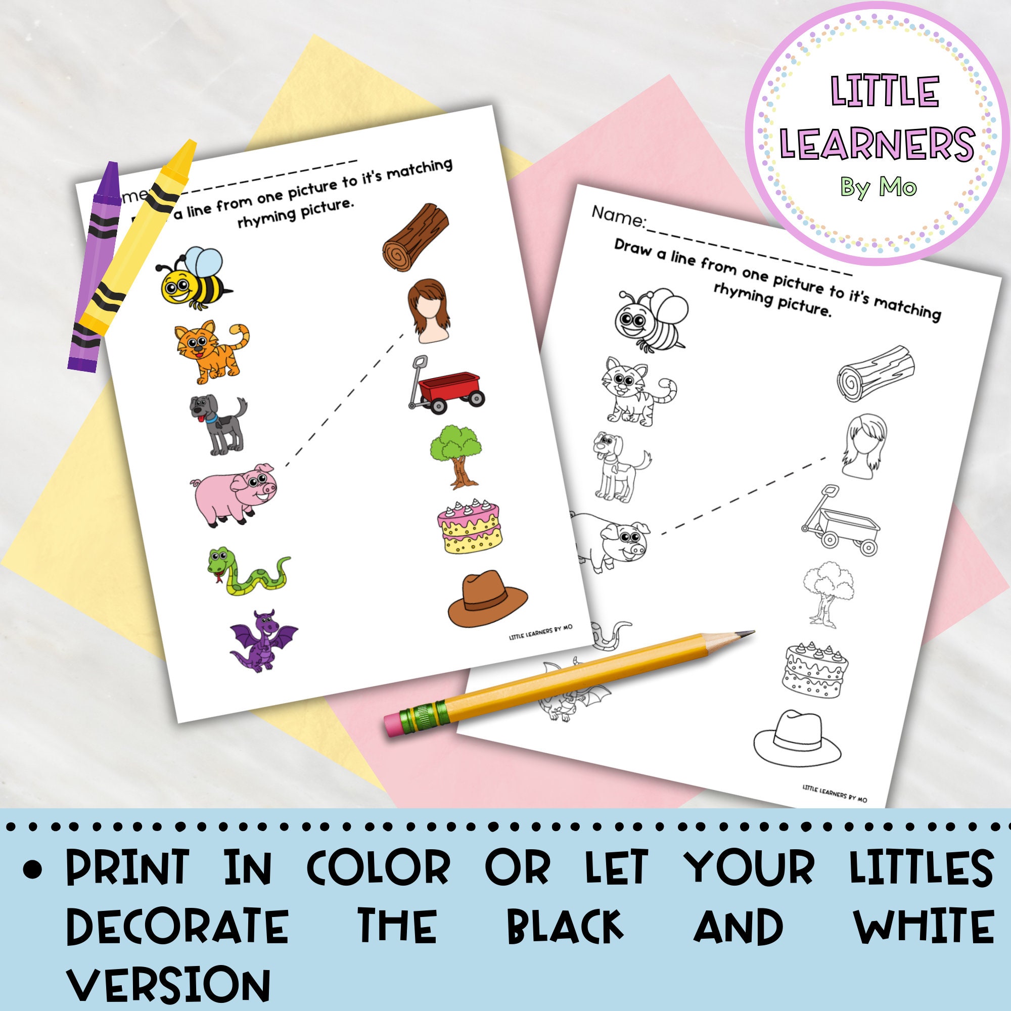 Rhyming Words Write the Room, Write the Room Game, Write the Room ...