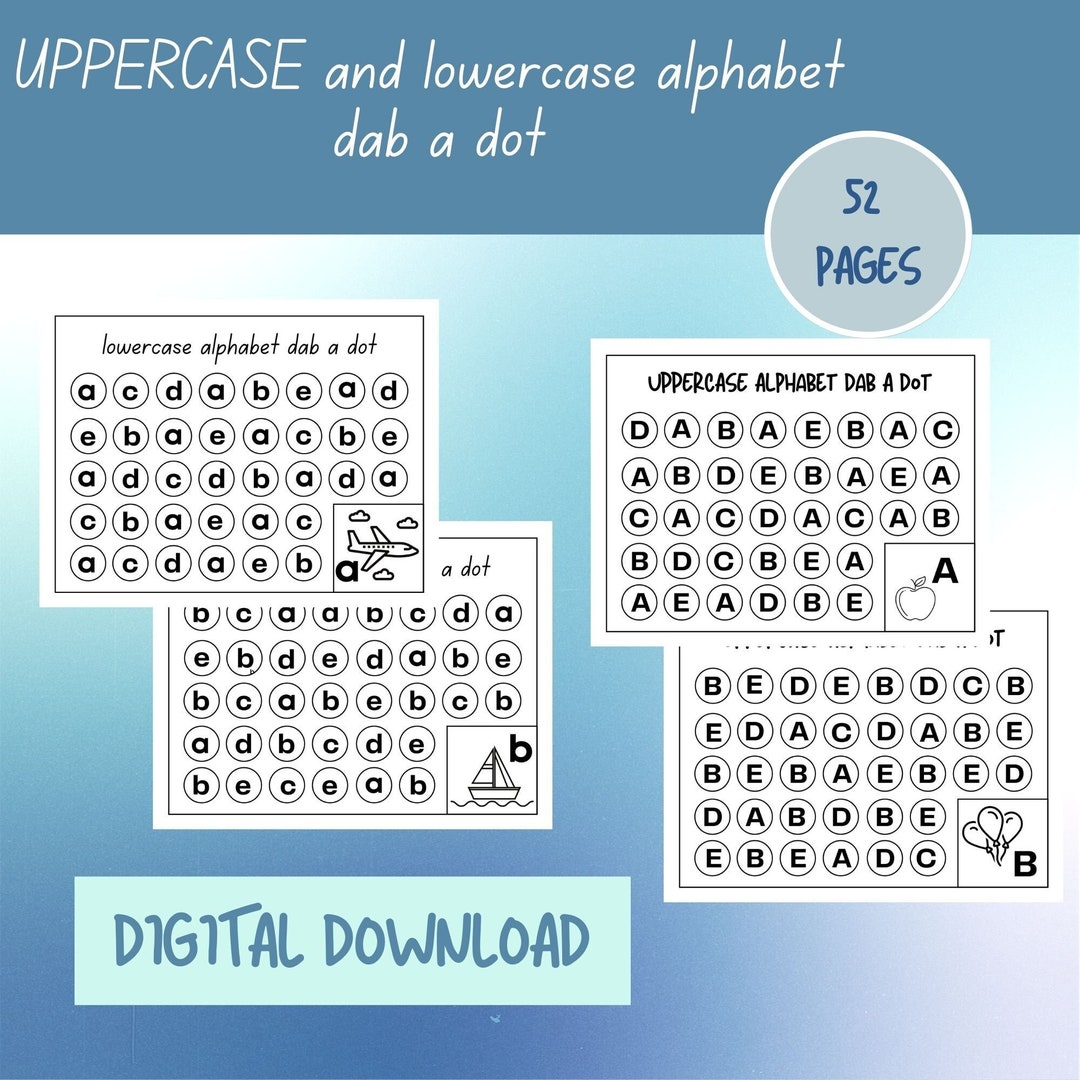 Bundled Uppercase and Lowercase Alphabet Dab A Dot, Toddler and ...