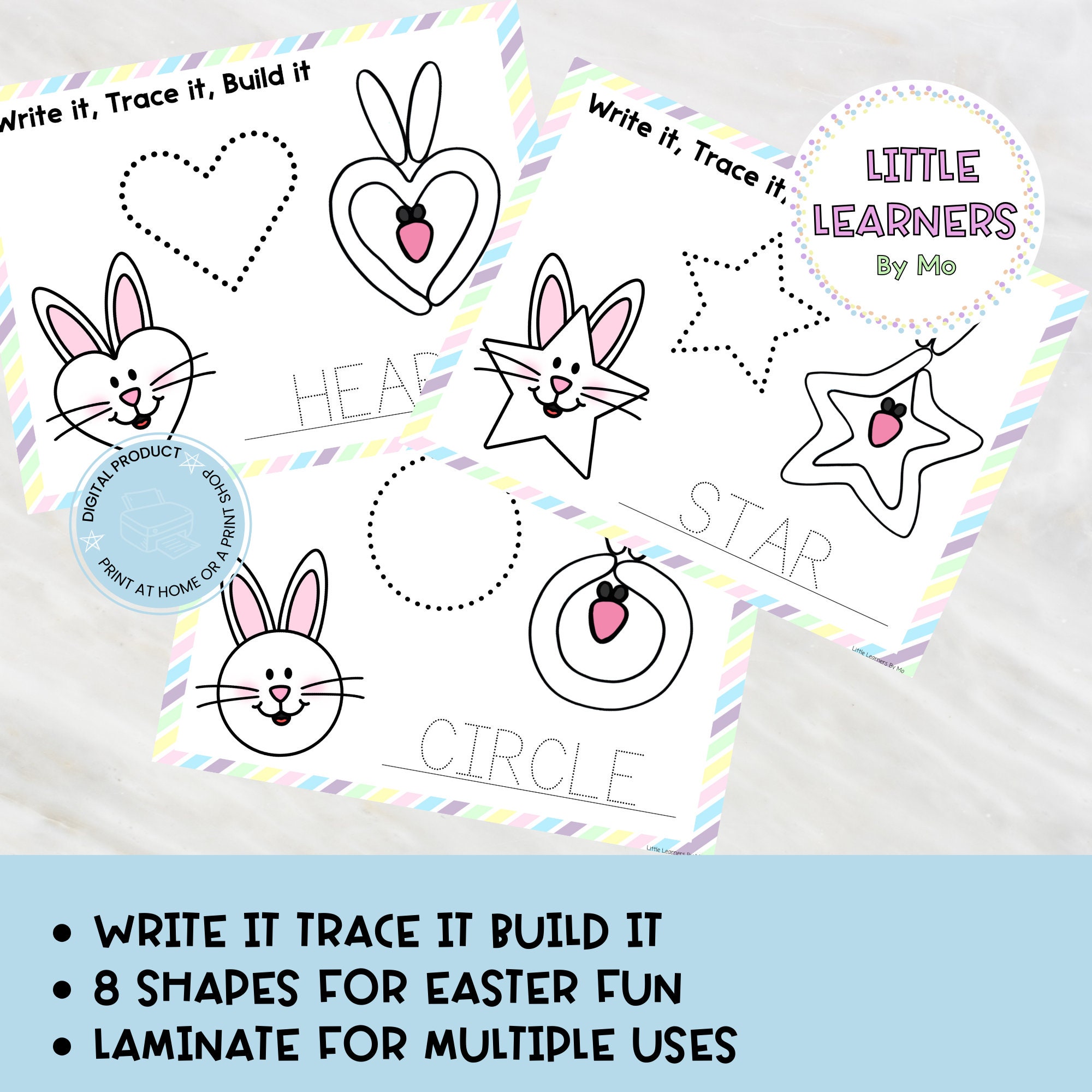 Easter Shapes Play Dough Mat, Fine Motor Play Dough Mat, Play Dough Mat ...