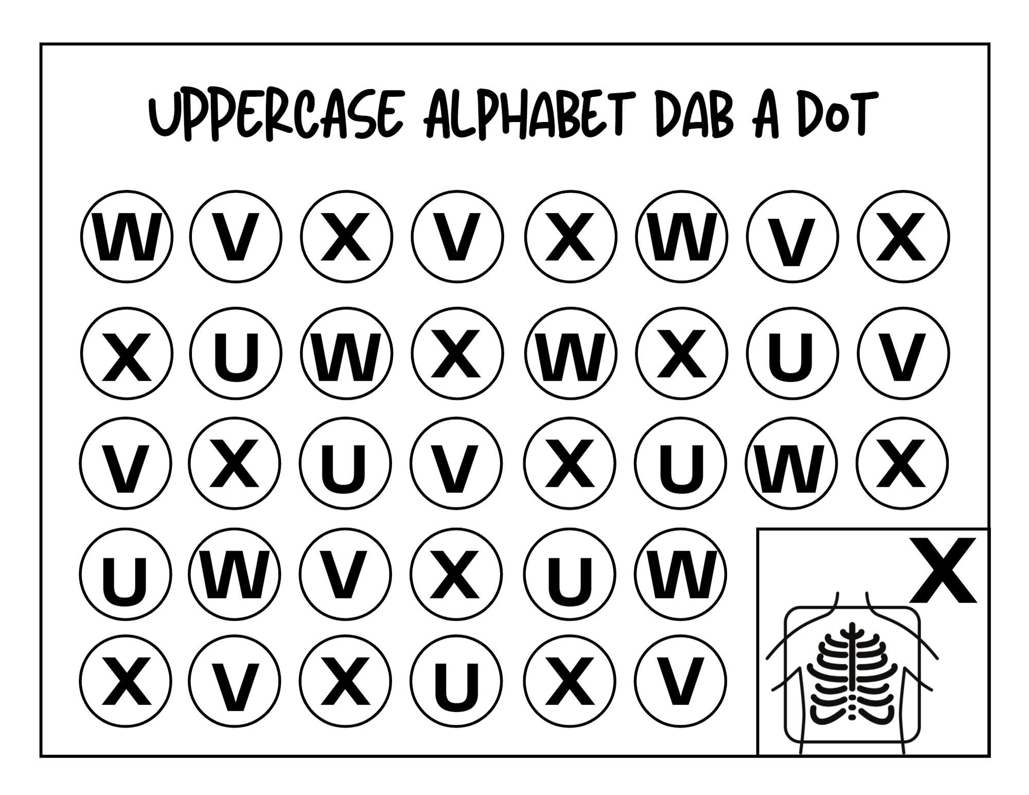 Uppercase Alphabet Dab A Dot, Toddler and Preschool Activity, Daycare ...