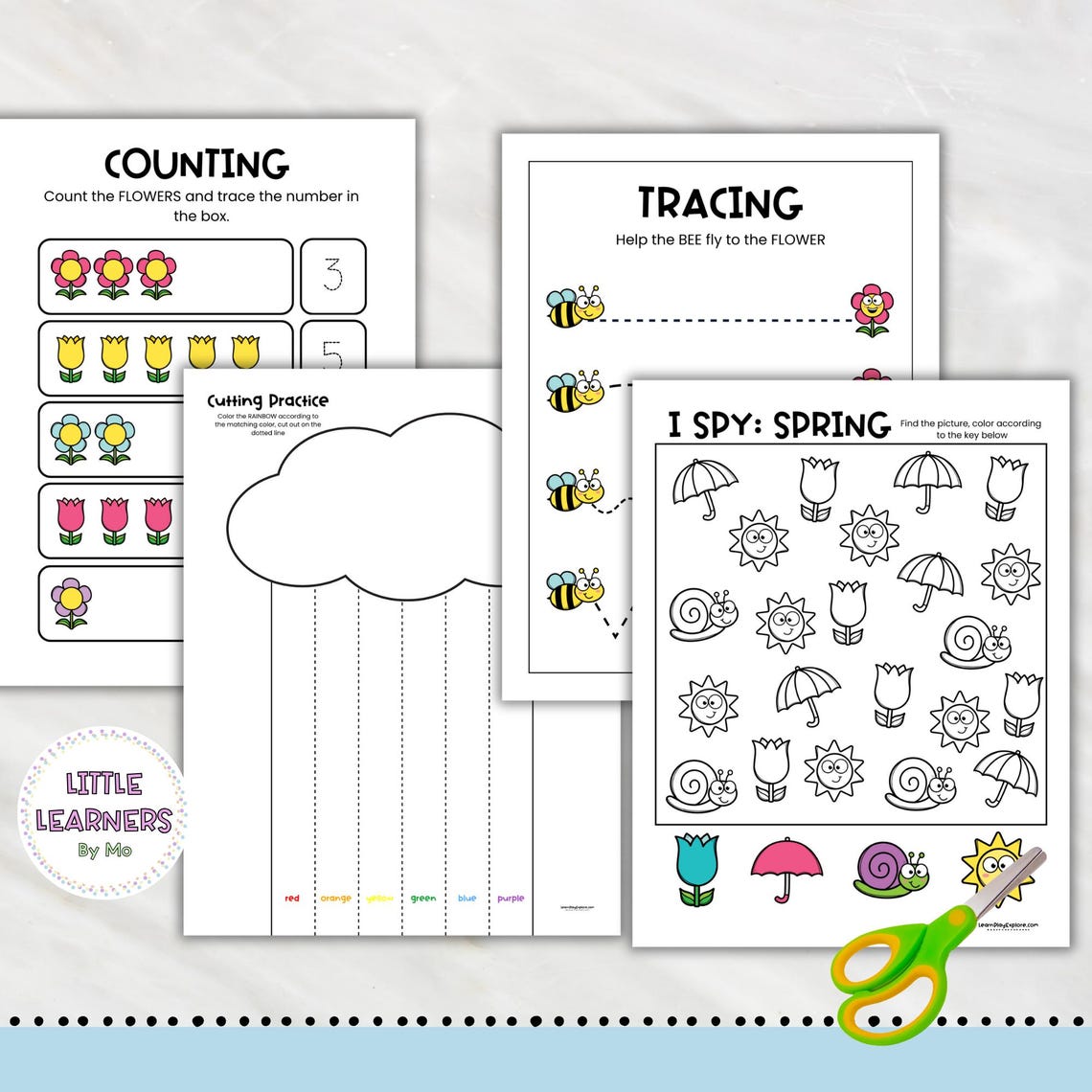 Spring Activity Bundle | Printable Spring Worksheets for Toddlers and ...
