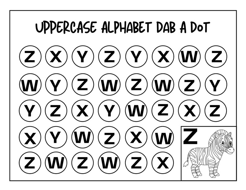 Bundled Uppercase and Lowercase Alphabet Dab A Dot, Toddler and ...
