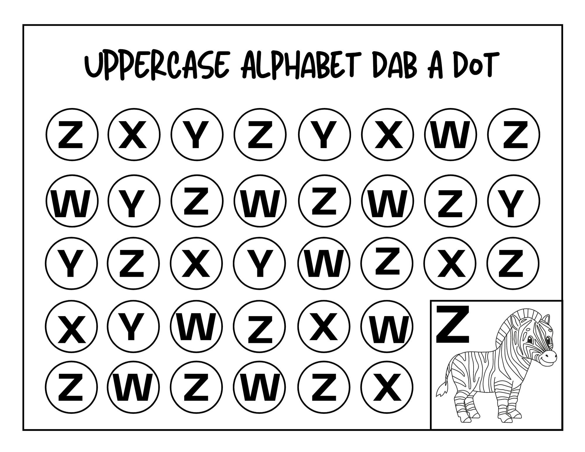 Bundled Uppercase and Lowercase Alphabet Dab A Dot, Toddler and ...