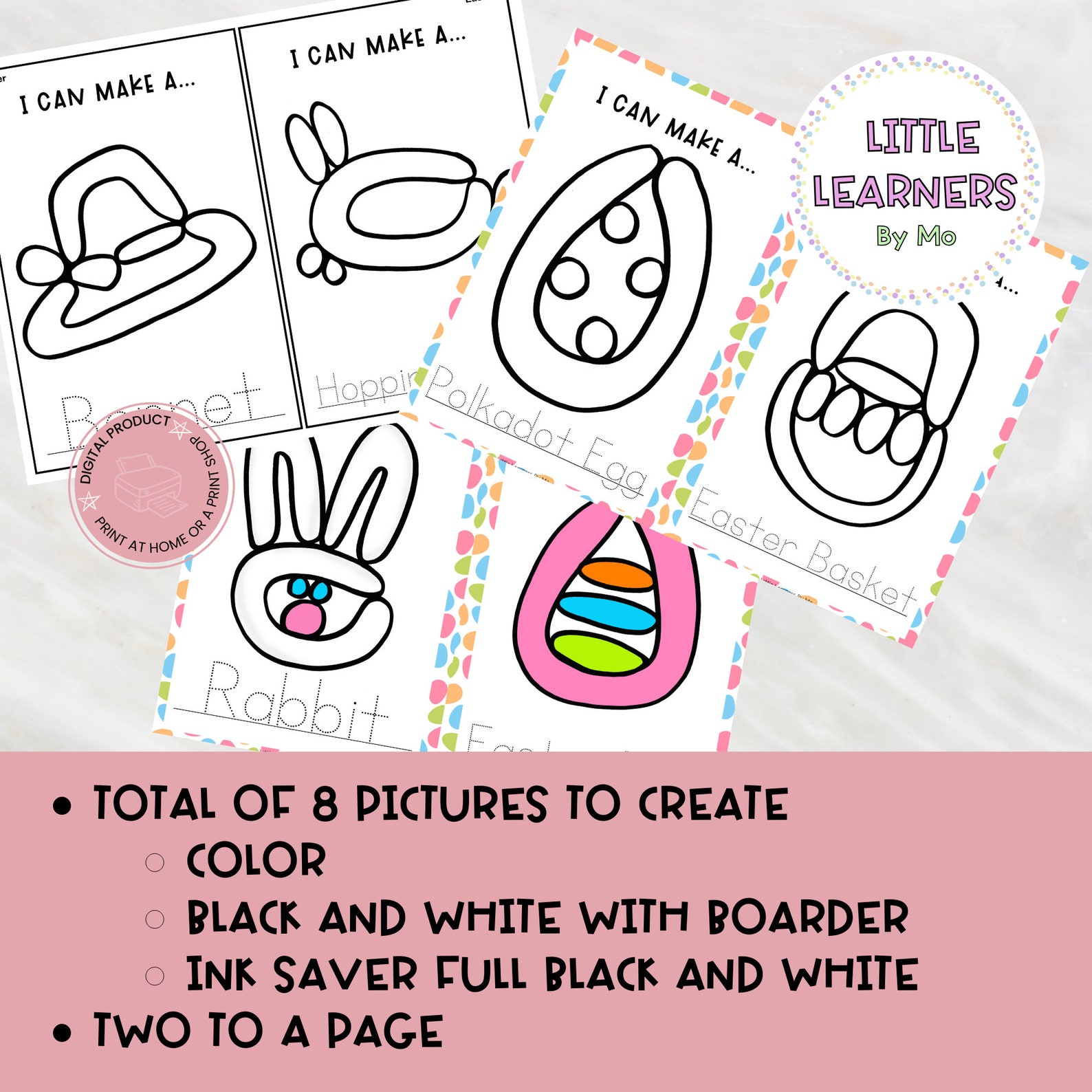 Easter Play Dough Mat, Fine Motor Play Dough Mat, Play Dough Mat ...