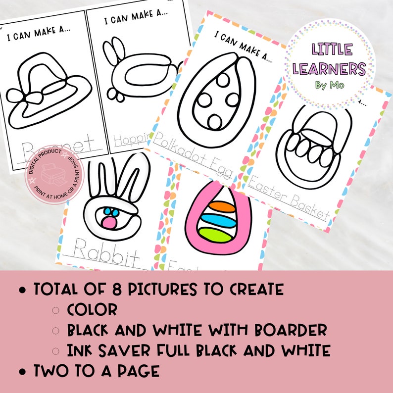 Easter Play Dough Mat, Fine Motor Play Dough Mat, Play Dough Mat ...