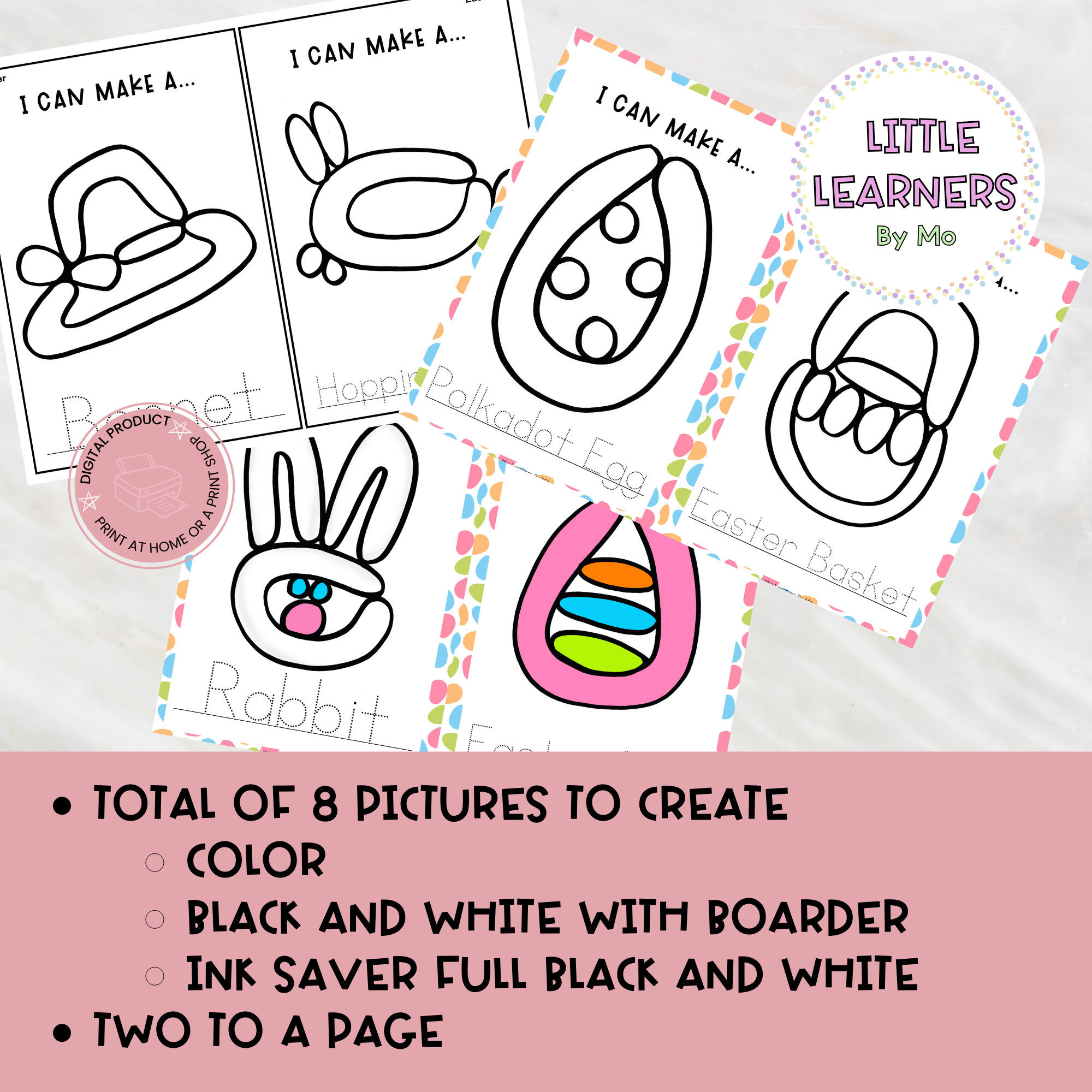 Easter Play Dough Mat, Fine Motor Play Dough Mat, Play Dough Mat ...