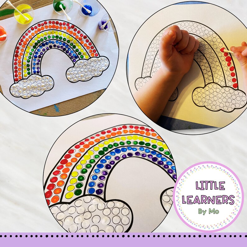 Spring Craft Kids Spring Painting Craft, Printable Spring Q-tip Craft ...