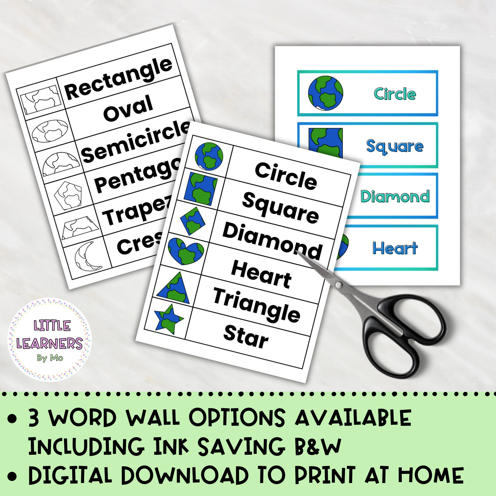 Earth Day Write the Room, Shapes Write the Room, Write the Room Center ...