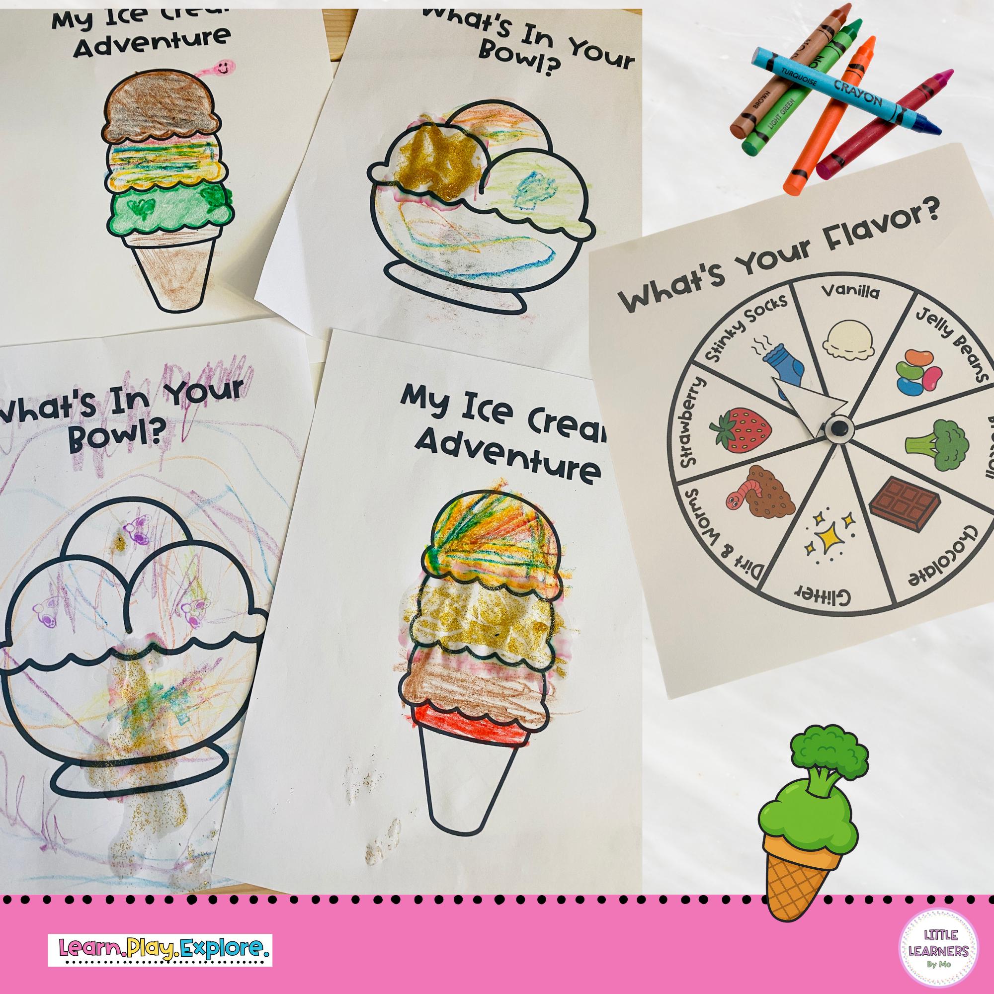 Ice Cream Spin & Color Game | Toddler Summer Printable Activity ...