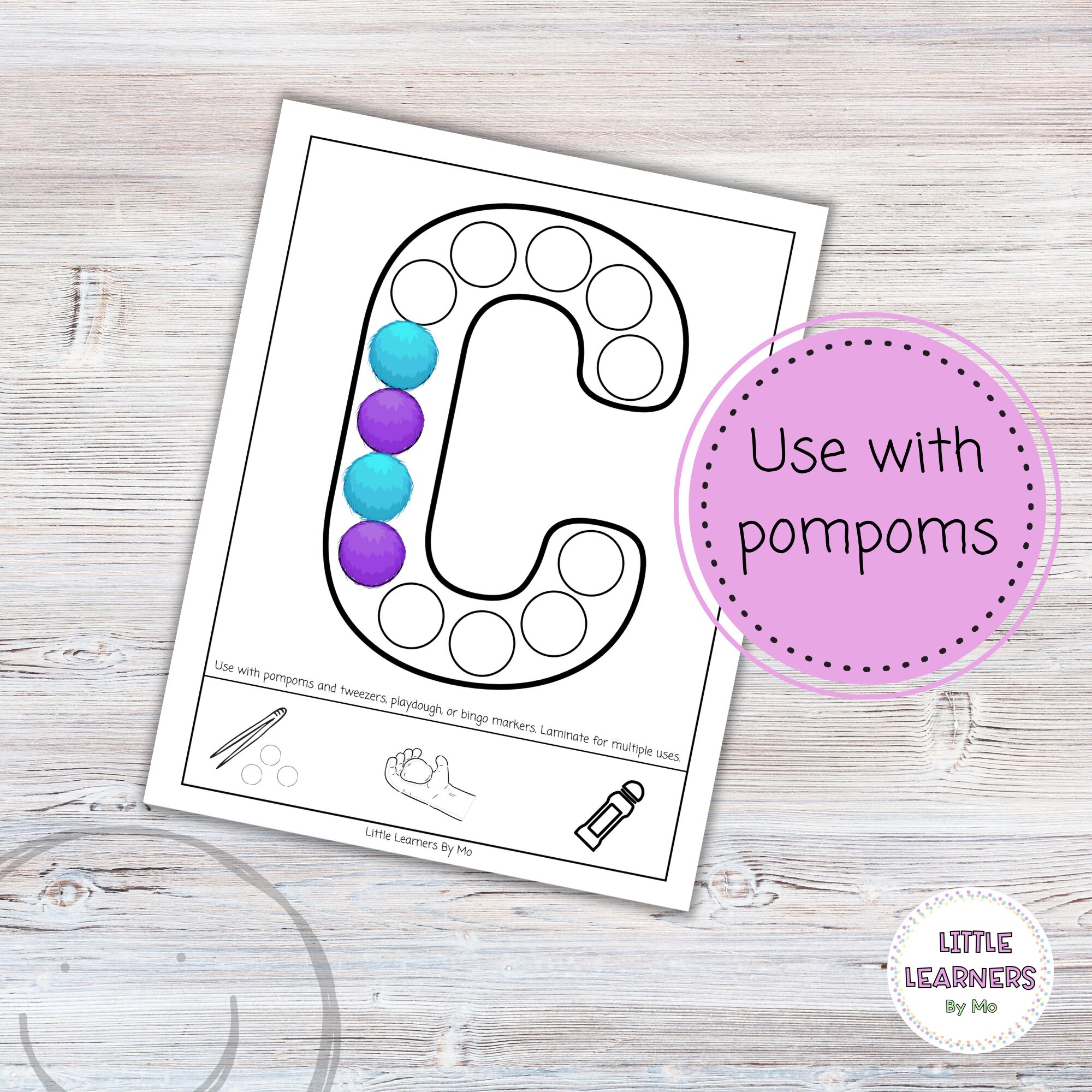 Alphabet Mat, Alphabet Do a Dot, Playdoh, Pompom Mat, Toddler Alphabet ...
