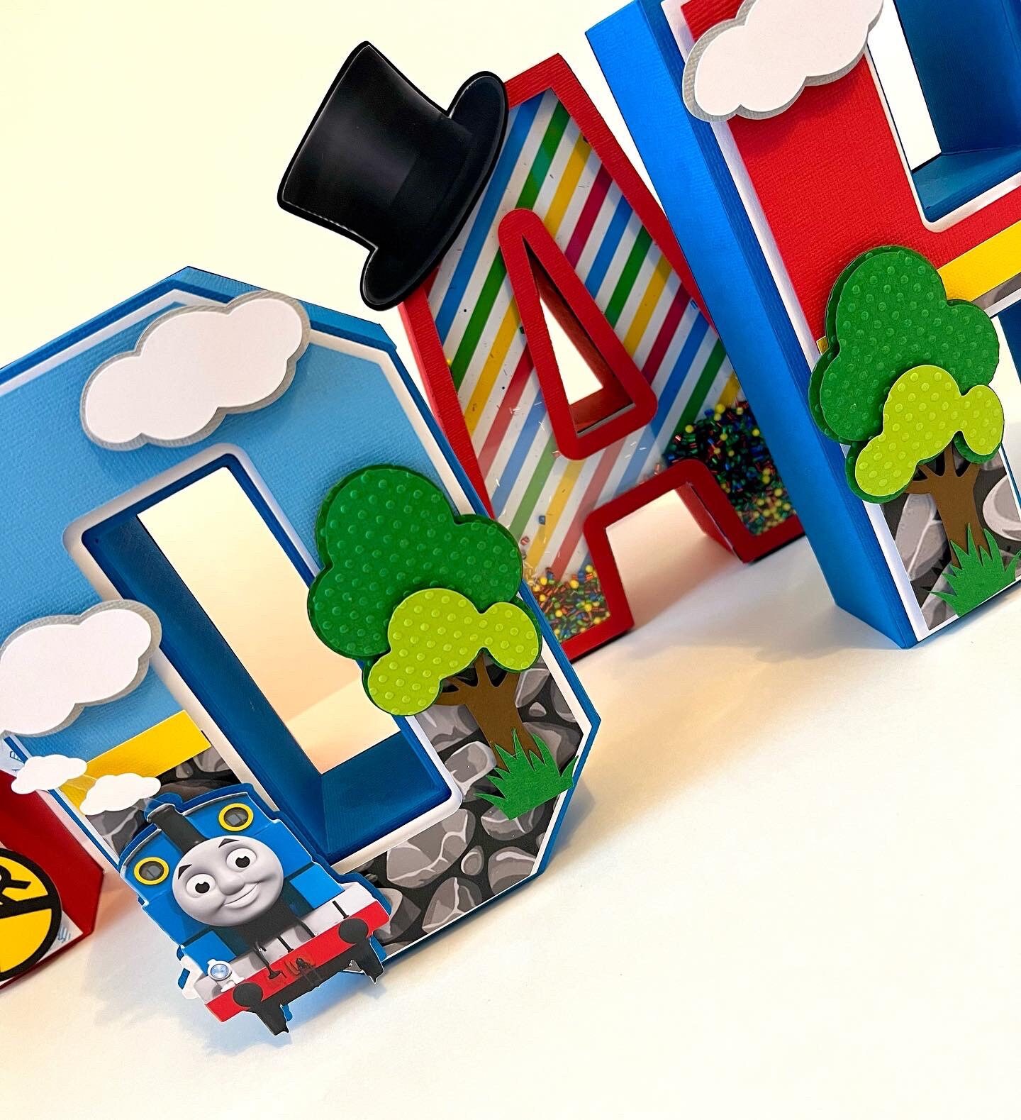 Thomas the Train 3D Letters: Custom Cardstock Party Decor - Etsy
