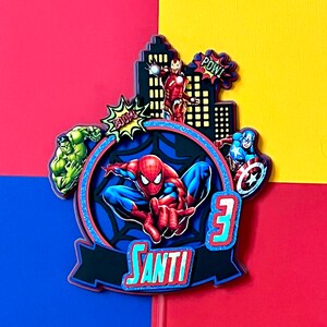 Superhero Inspired Topperspiderman Inspired Toppersuperhero - Etsy
