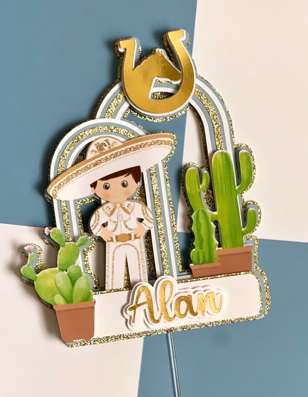 Personalized Charro Cake Topper: Handmade Baptism Decor - Etsy