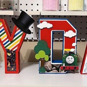 Thomas the Train 3D Letters: Custom Cardstock Party Decor - Etsy