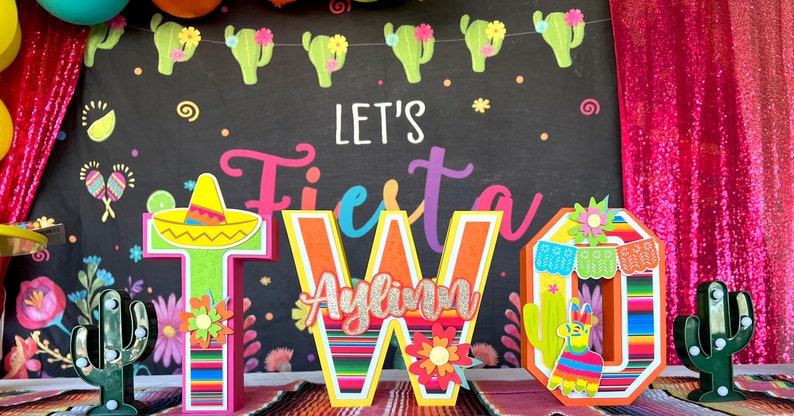 Fiesta 3D Letters Fiesta Party Decor Fiesta Centerpieces 3D - Etsy