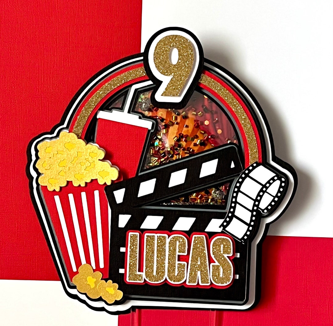 Personalized Movie Night Cake Topper: Cinema Party Decor - Etsy