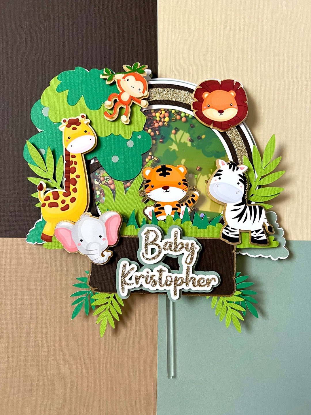 Safari Cake Topperjungle Cake Topperbaby Shower Cake Toppersafari ...