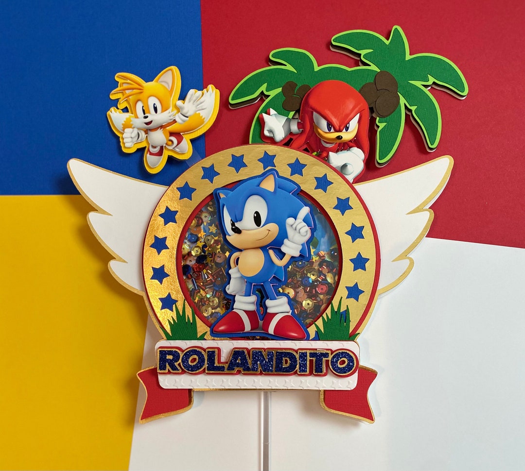 Sonic Inspired Cake Topper|sonic Shaker Topper|sonic Topper With Lights ...